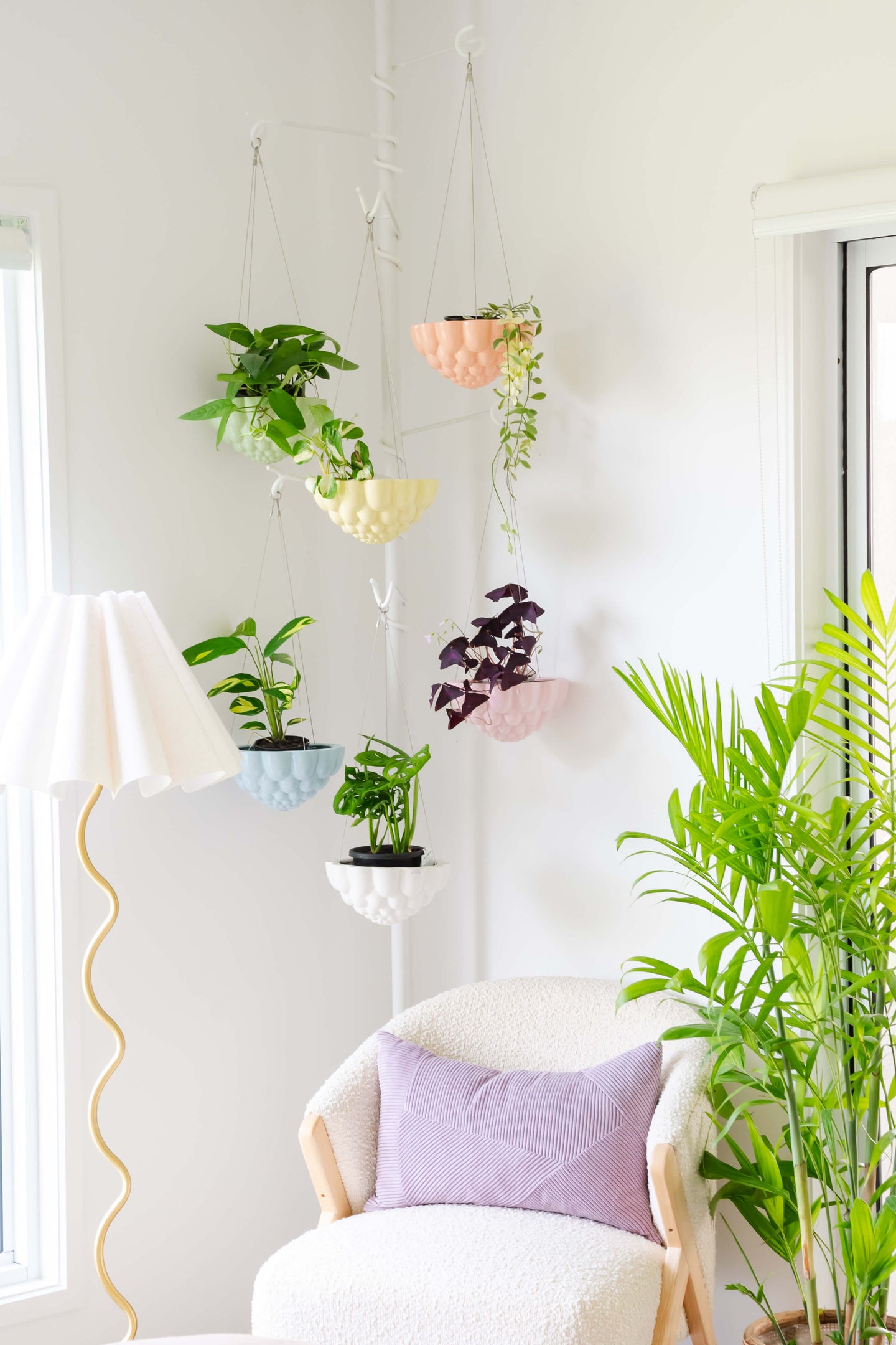 Tension Plant Pole With Hooks - White – Urban Greenhouse