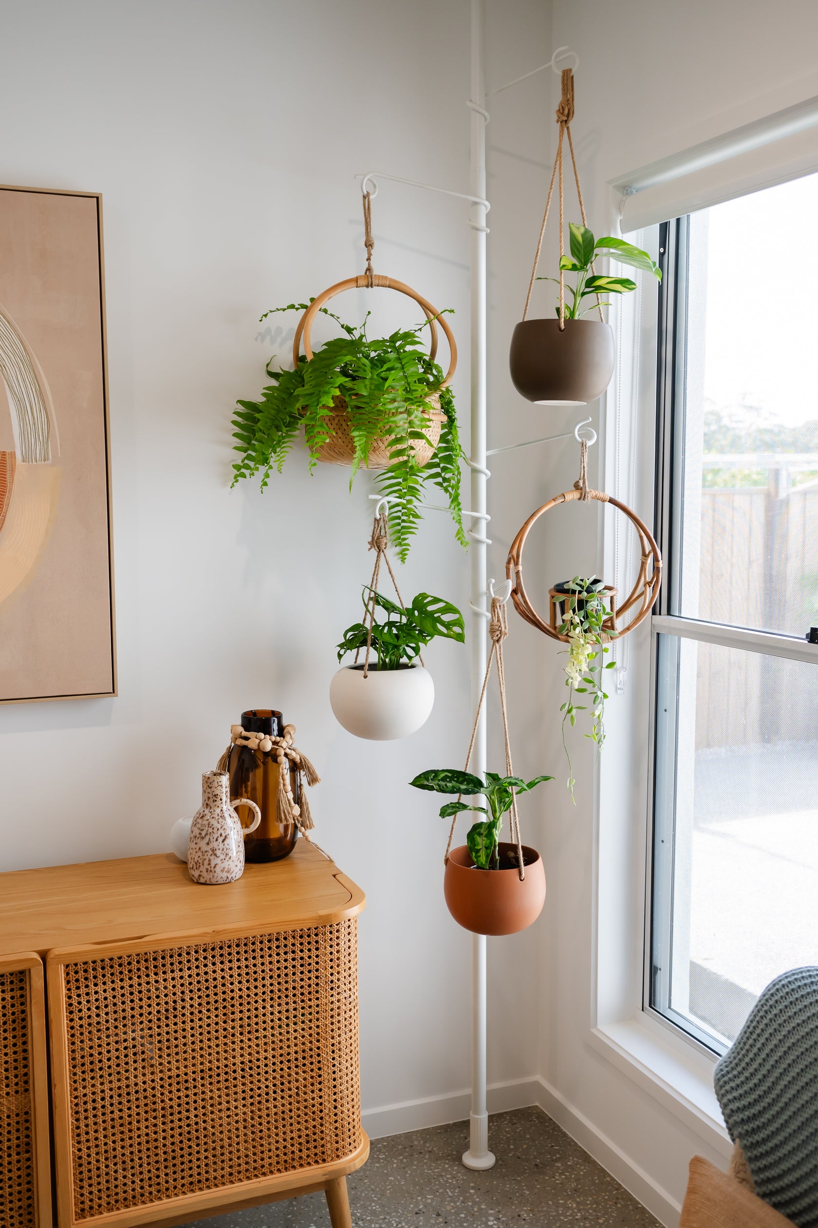 Tension Plant Pole With Hooks - White – Urban Greenhouse